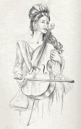 Cello Line Drawing Vector Images (over 300)
