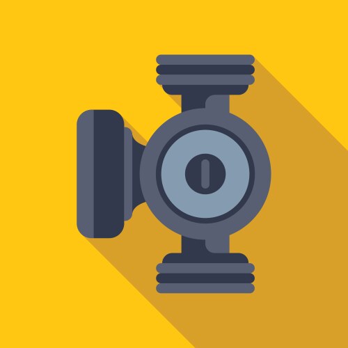 Plumbing control valve icon showing water Vector Image