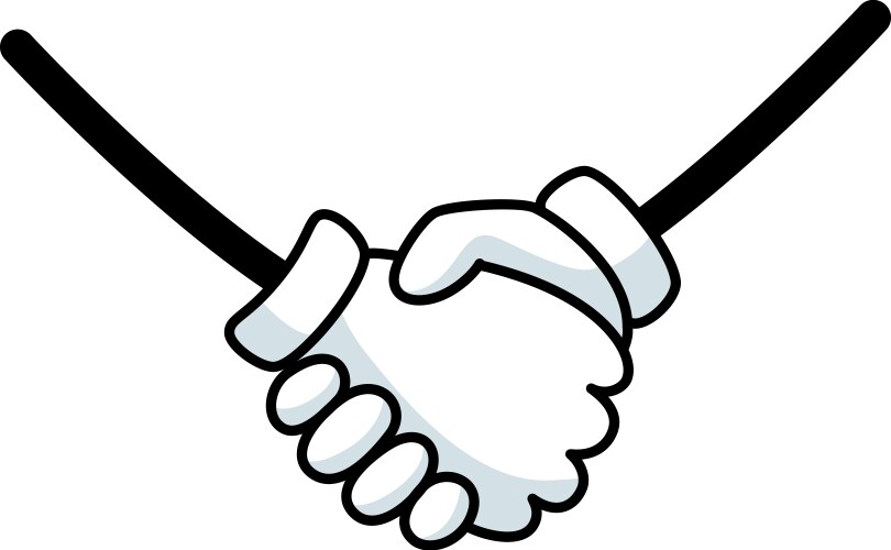 Grabbing hand in white glove vintage cartoon Vector Image