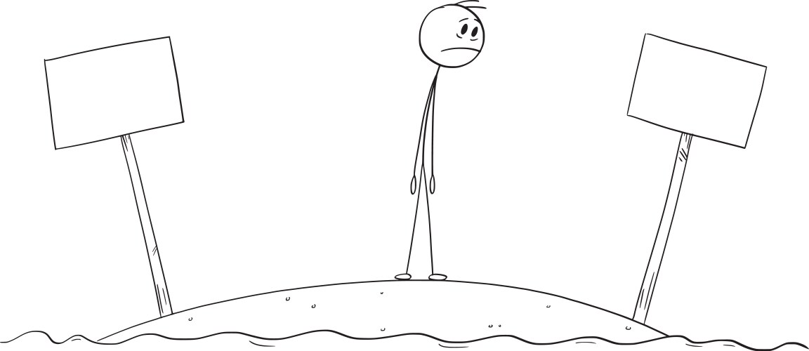 Stickman Alone Vector Images (92)