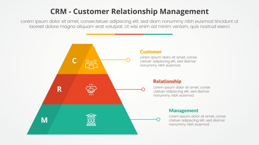 Crm customer relationship management infographic Vector Image
