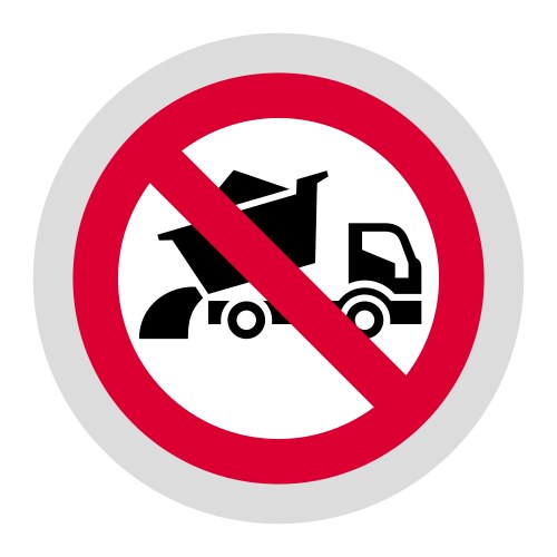 No Dumping Cargo Sign - Prohibited Royalty Free Vector Image