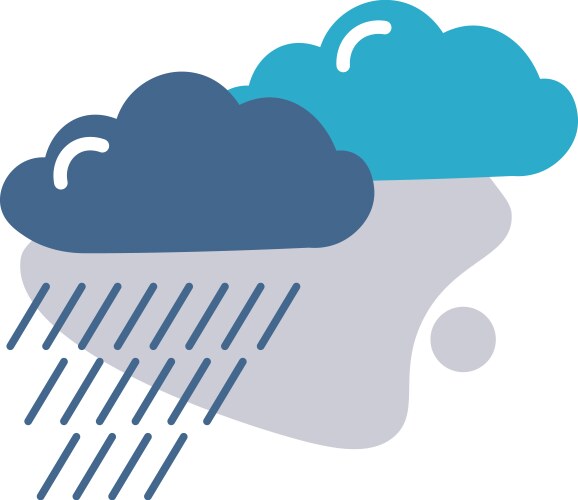 Weather and meteorological conditions raining Vector Image