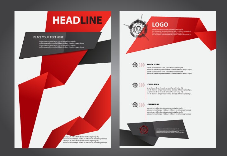 Flyer brochure billboard template landscape Vector Image