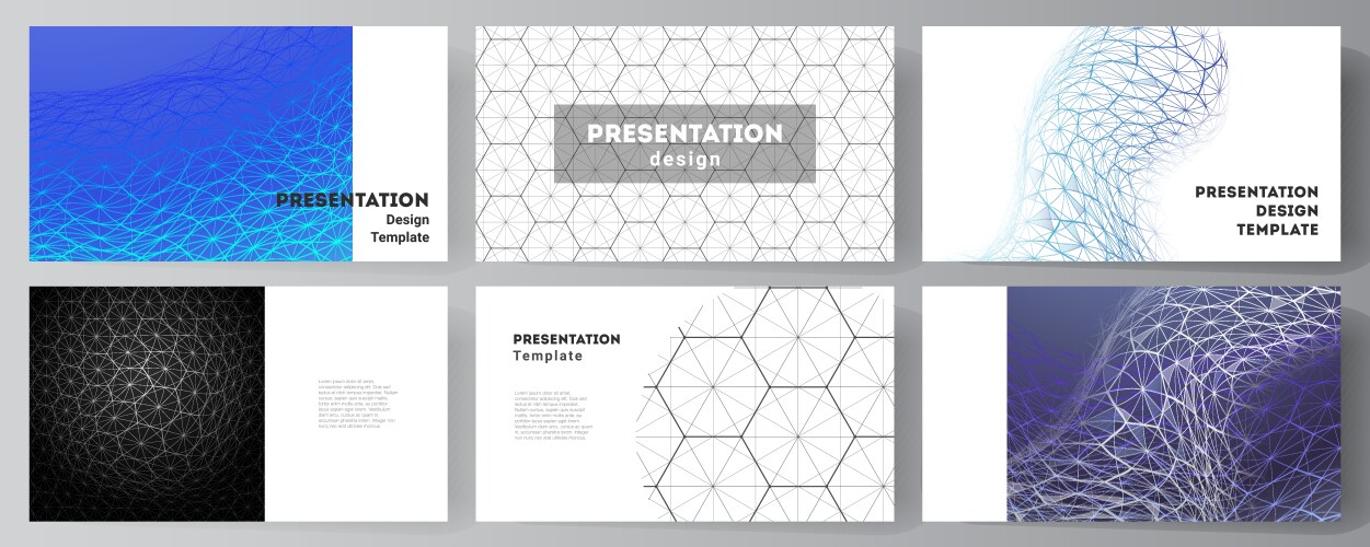 Layouts horizontal presentation design Royalty Free Vector