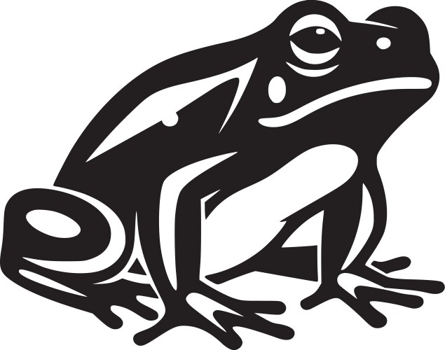 Frog - black and white isolated icon Royalty Free Vector