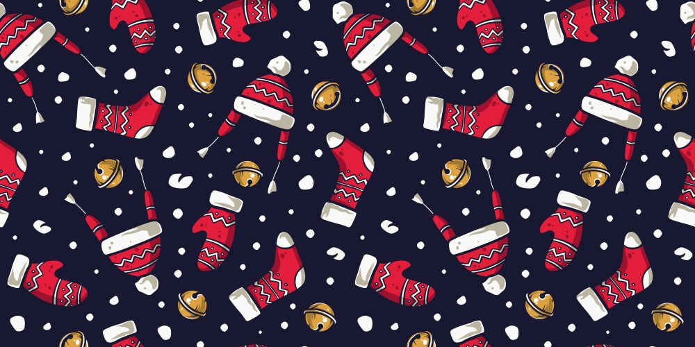 Christmas horizontal seamless pattern Royalty Free Vector