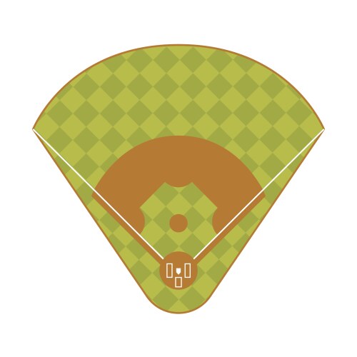 Baseball Field Top View Royalty Free Vector Image