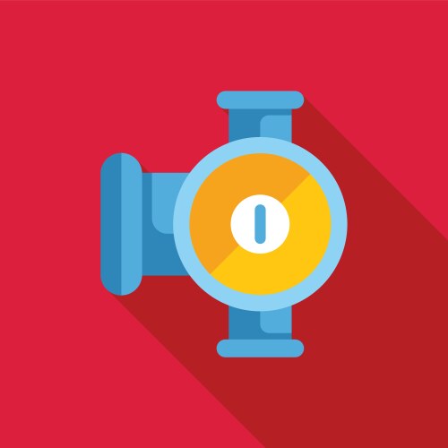 Control water valve with pipe connecting using Vector Image