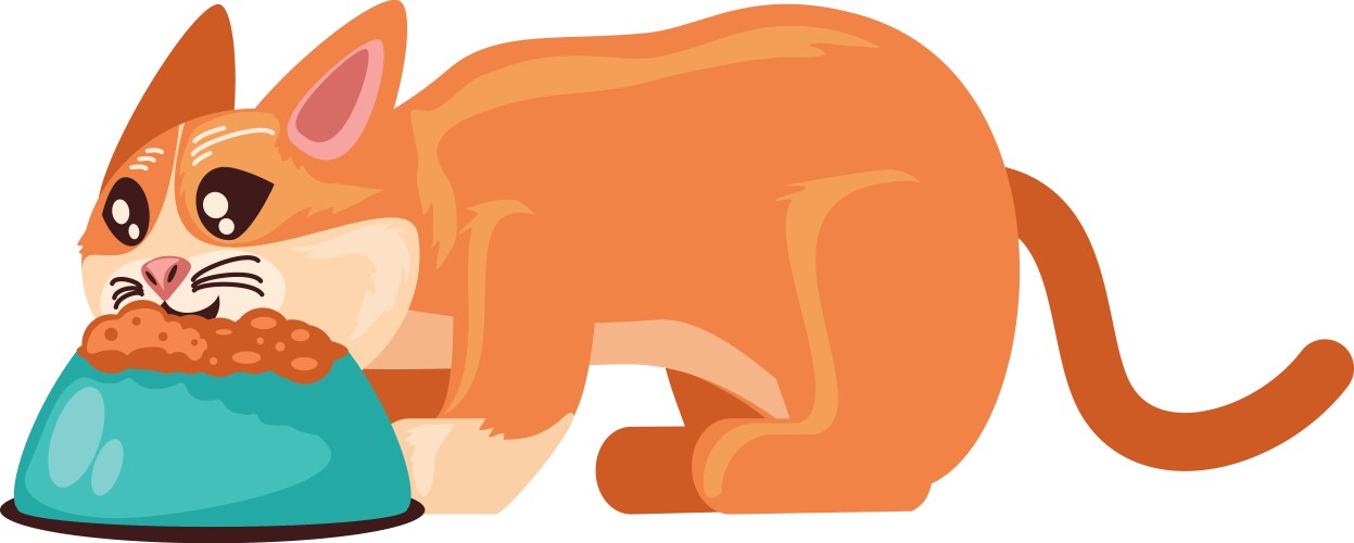 Cat Eating Vector Images (over 16,000)