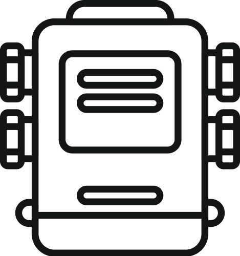 Circuit junction box icon simple electric Vector Image