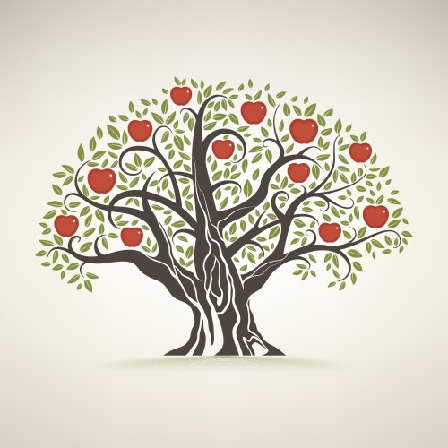 Tree apple Royalty Free Vector Image - VectorStock