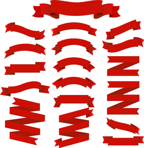 Big set of red banners Royalty Free Vector Image