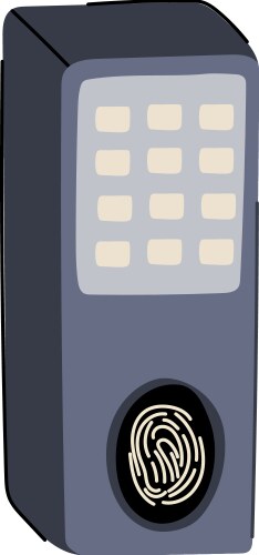 Scanner biometric security device cartoon Vector Image
