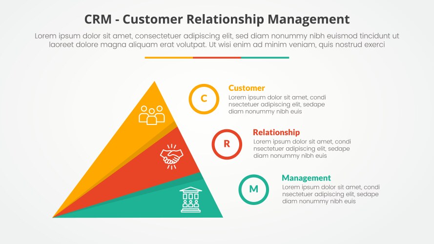 Crm customer relationship management infographic Vector Image