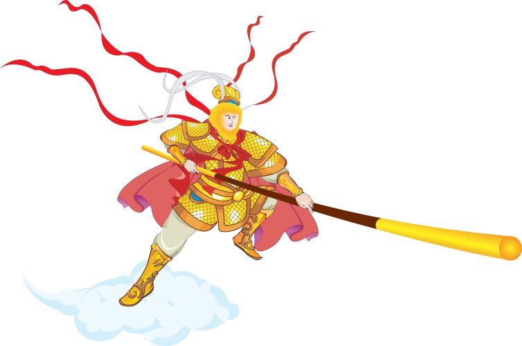 Monkey king Royalty Free Vector Image - VectorStock