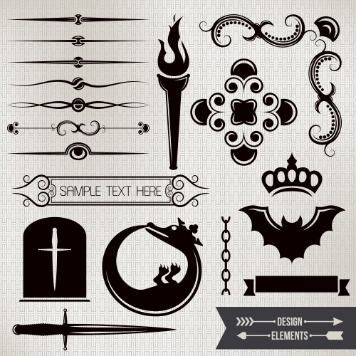 Design elements part 1 Royalty Free Vector Image