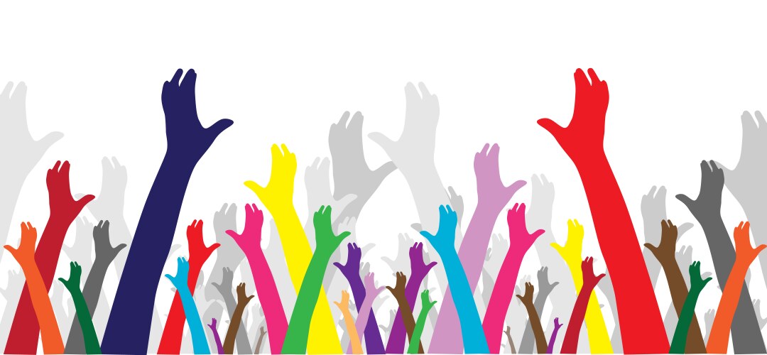 Cartoon color clapping human hands set Royalty Free Vector