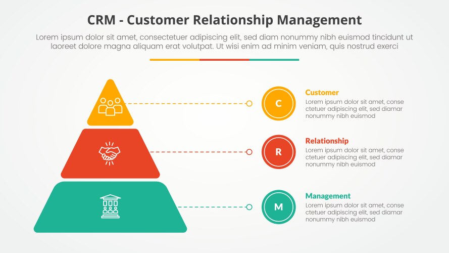 Crm customer relationship management infographic Vector Image