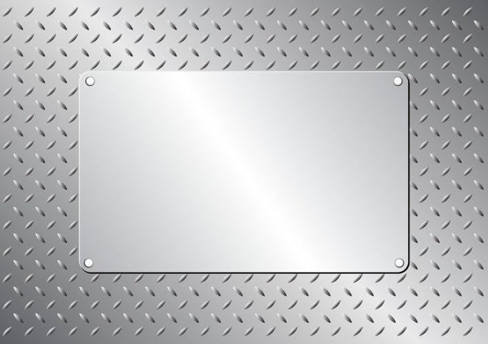 Stainless steel checker plate industry realistic Vector Image