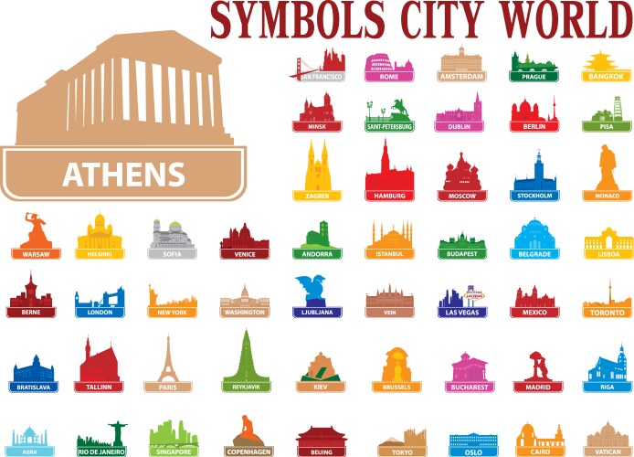 Countries of the world logo design template Vector Image