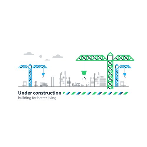 Real estate building company under construction Vector Image