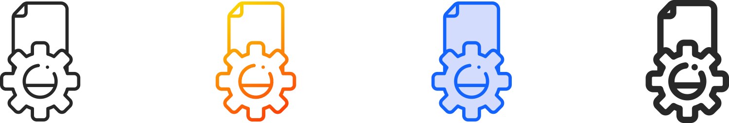 Css file iconthin linear gradient blue stroke Vector Image