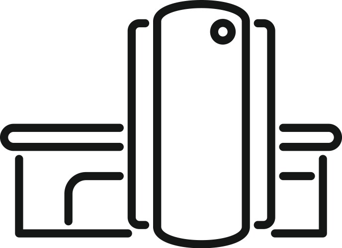 Computed mri icon simple health care Royalty Free Vector