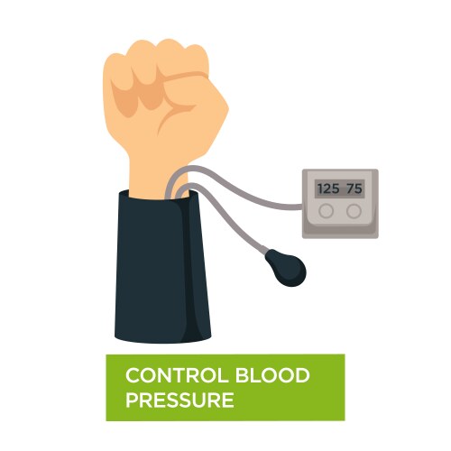 Blood pressure examination icon cartoon Royalty Free Vector