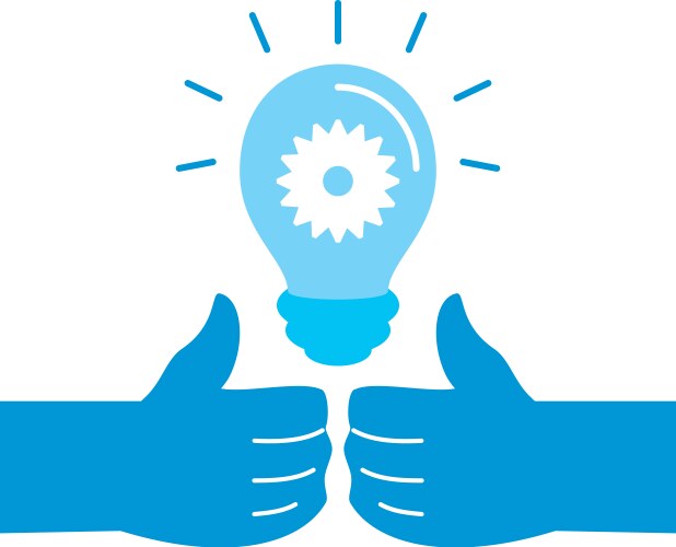 Hands showing unity and coworking Royalty Free Vector Image