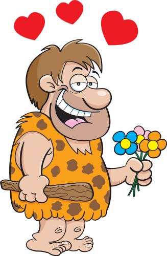 Caveman cartoon characters collection Royalty Free Vector