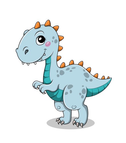 Adorable Green Dinosaur with Spots – Royalty-Free Vector | VectorStock