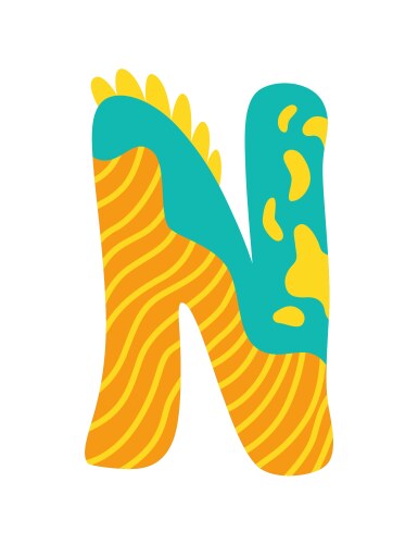 Dinosaur Letter R Cartoon Royalty Free Vector Image