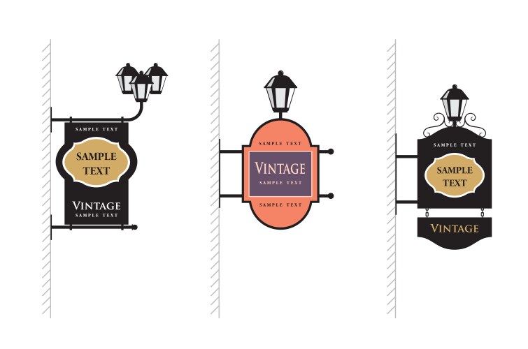 Vintage style signs Royalty Free Vector Image - VectorStock