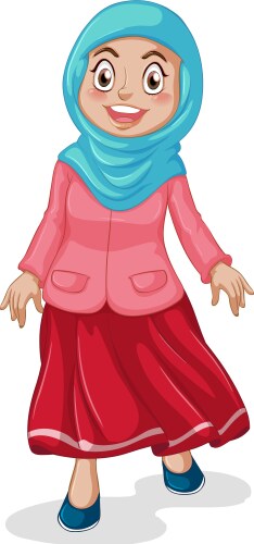 Muslim couple at the mosque Royalty Free Vector Image