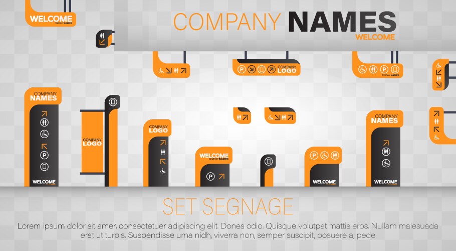 Signage Collection Royalty Free Vector Image - VectorStock