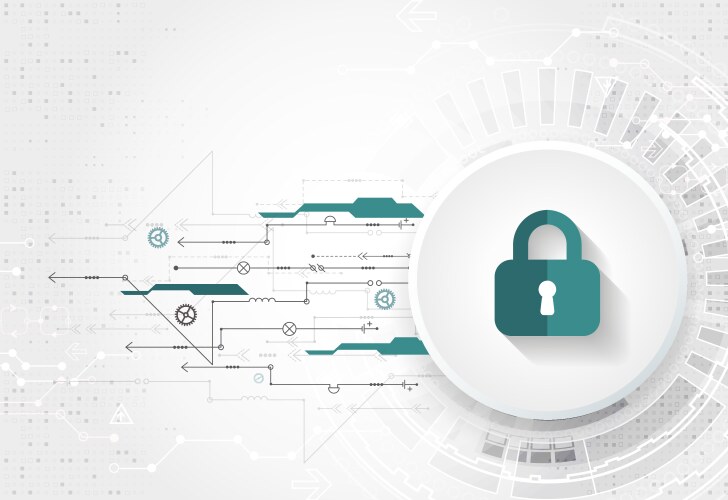 Protection concept security mechanism system Vector Image