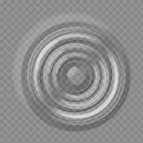 Drops and ripples circular wave on water surface Vector Image