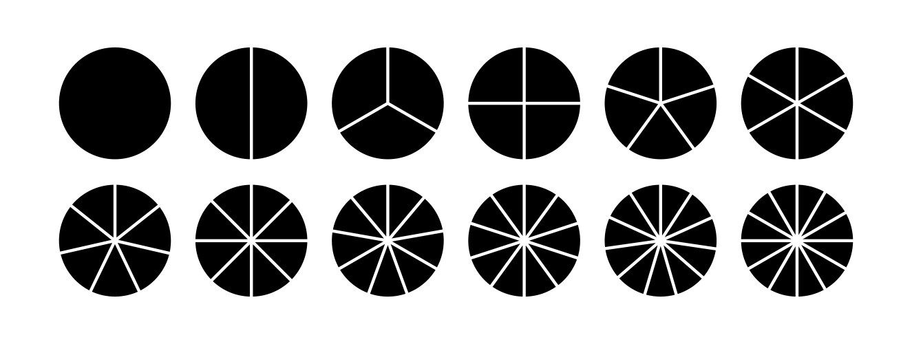 Circle division infographic icon set pie chart Vector Image Circle division infographic icon set pie chart Vector Image