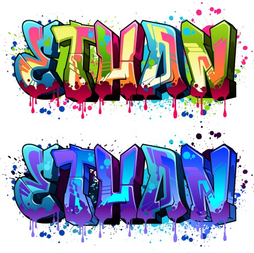 Graffiti styled name design - jason Royalty Free Vector