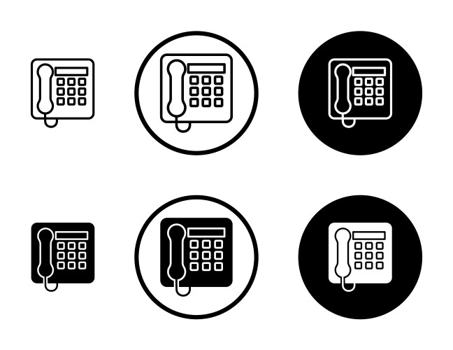 Office phone icon Royalty Free Vector Image - VectorStock