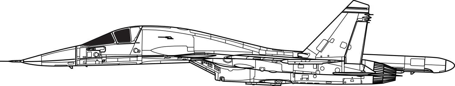 Sukhoi Su-27 Flanker Fighter Royalty Free Vector Image