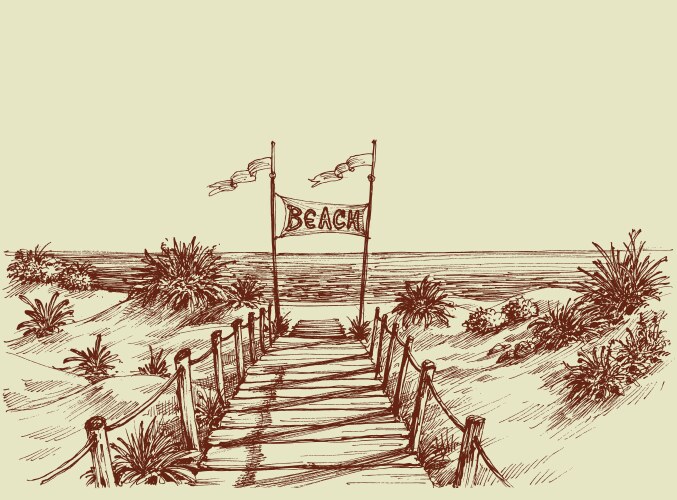 Beach Line Drawing Vector Images (over 15,000)