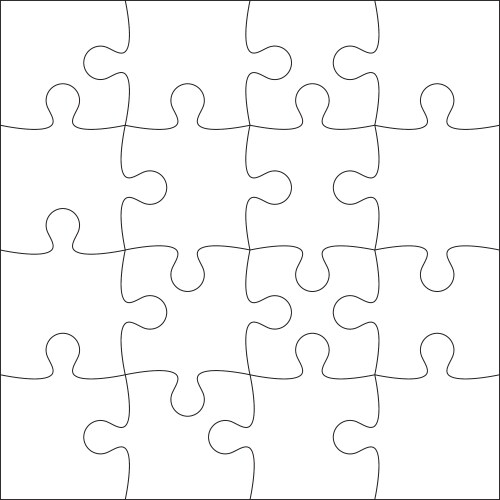 Jigsaw puzzle blank Royalty Free Vector Image - VectorStock
