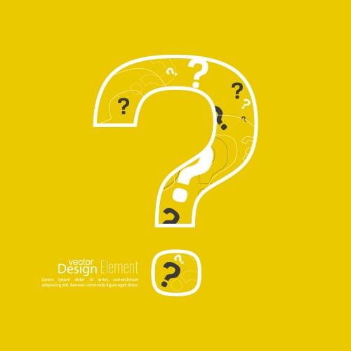 Orange question mark background with text space Vector Image