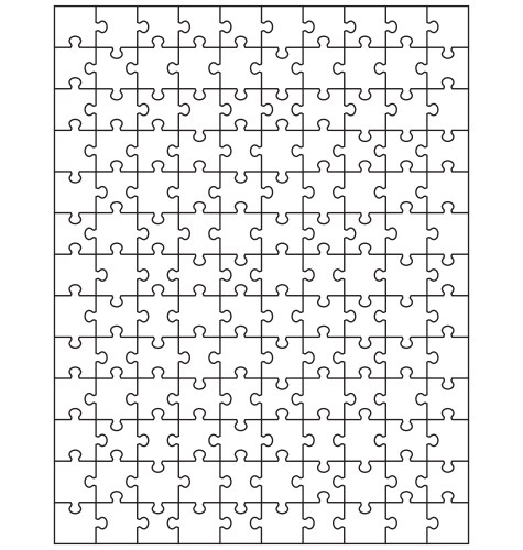 Big white puzzle Royalty Free Vector Image - VectorStock