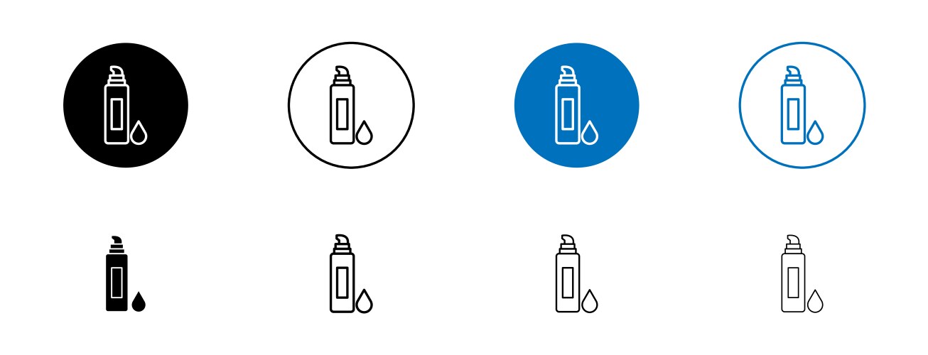 Concealer icon set beauty cosmetic liquid spray Vector Image