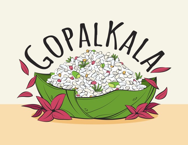 Hand drawn gopalkala Royalty Free Vector Image