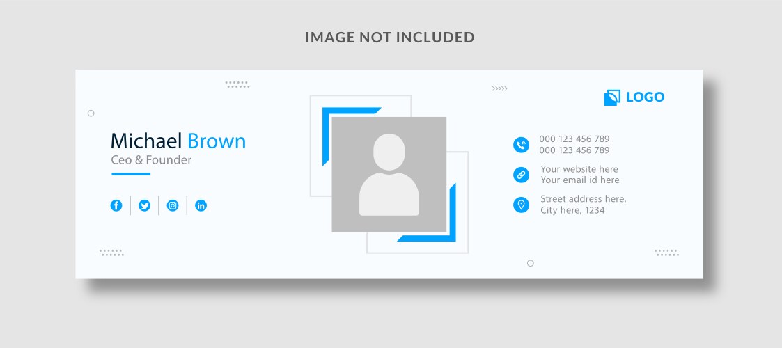 Business professional email signature template Vector Image