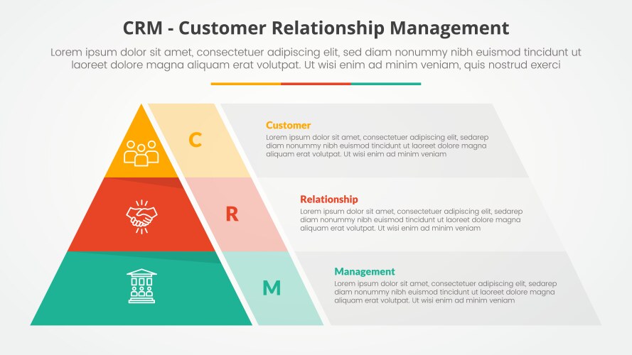 Crm customer relationship management infographic Vector Image
